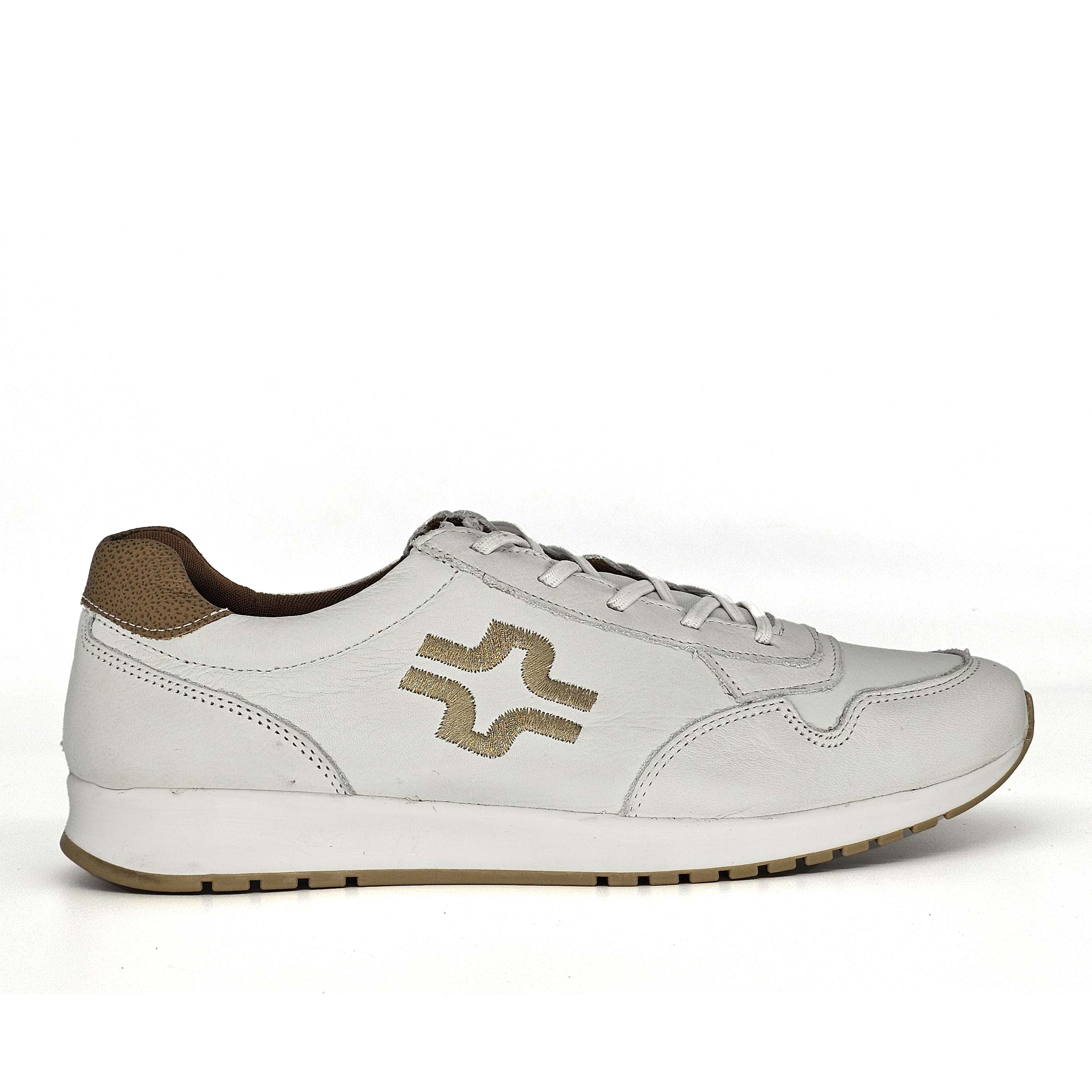 Tênis tie Couro Gelo Tostado - TIE32K - Perlatto